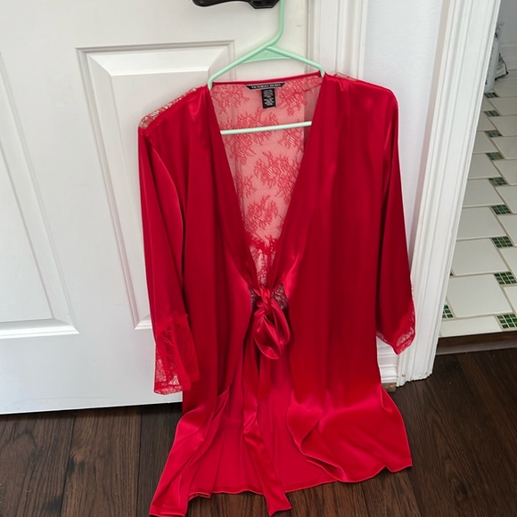 Victoria's Secret | Intimates & Sleepwear | Red Victorias Secret Robe ...